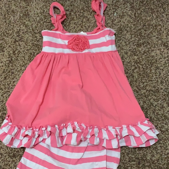 Matching Sets | Girls 2 Piece Pink Ruffle Set | Poshmark